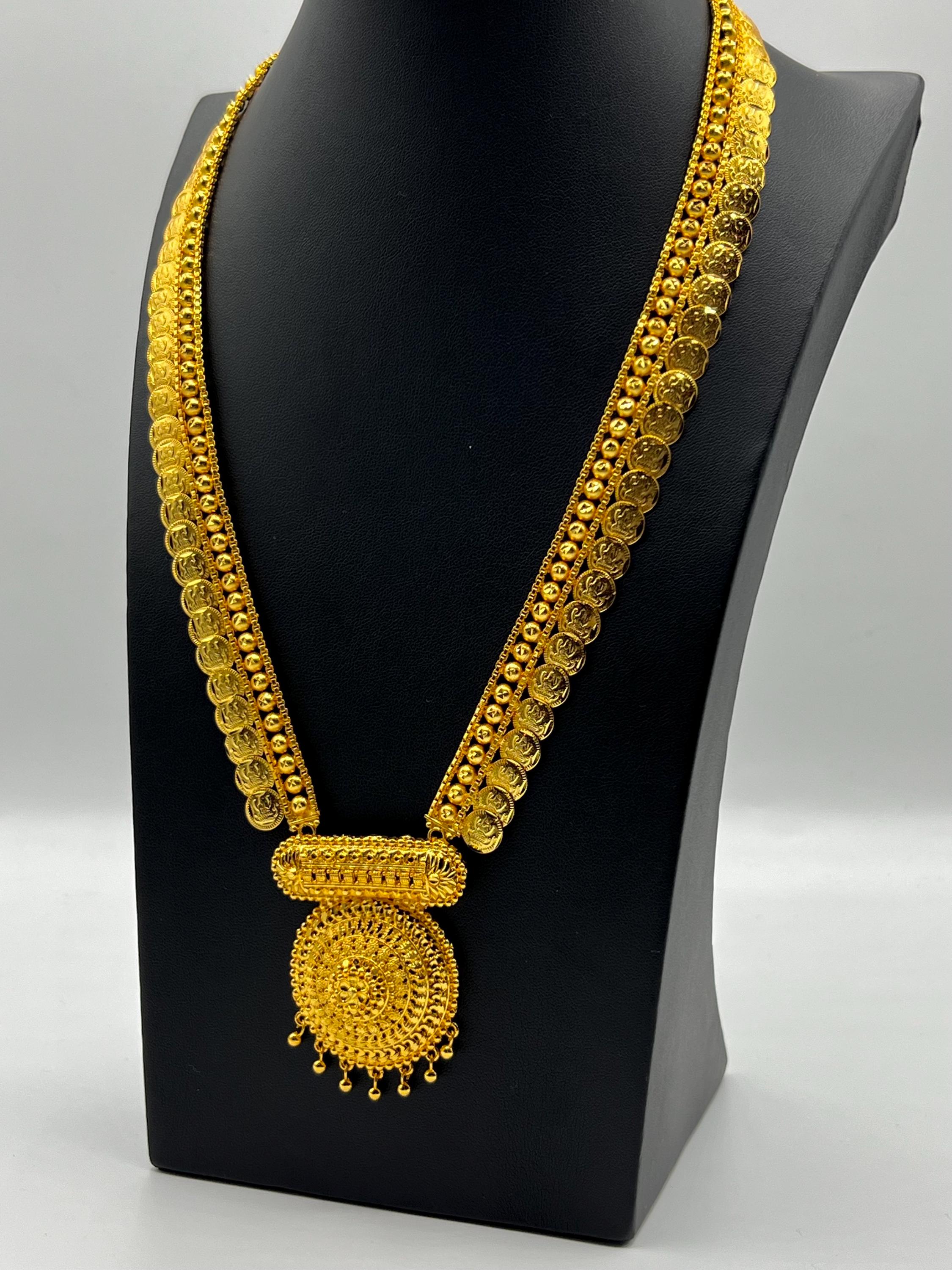 Gold Plated Coin Rani Haar Set, Inspired by India, Pakistan, and Nepal ...