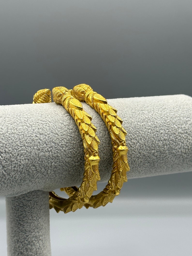 Nepali Gold-plated Adjustable Kade Bala Pair – Traditional Ethnic ...