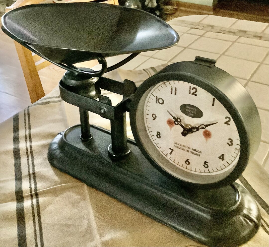 Decorative Scales With Clock - Etsy