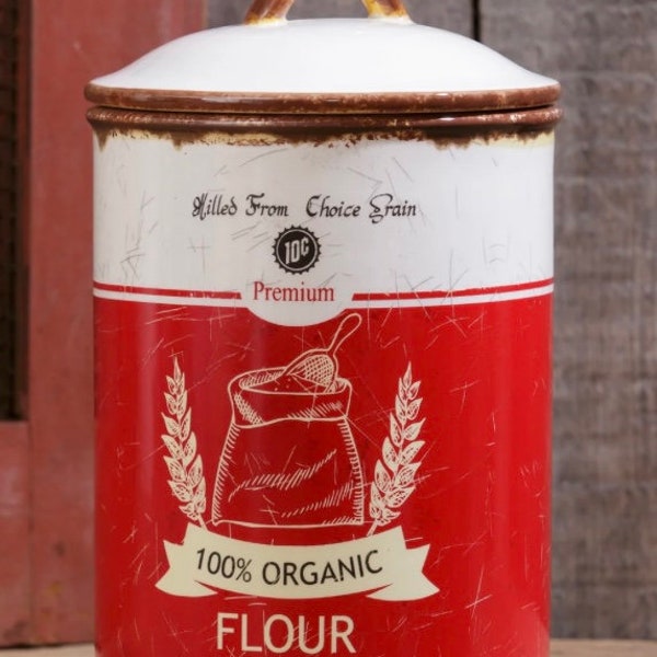 Ceramic Flour Canister - Etsy
