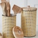 Set/2 Open Weave Cane Containers - Etsy