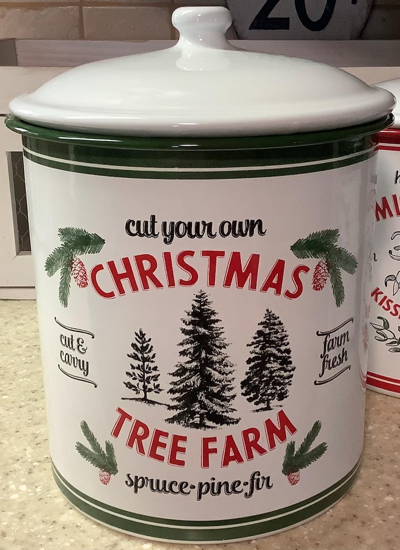 Set/3 Holiday Canisters - Etsy