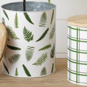 Farmhouse Ferns and Stripes Canisters Set/2 - Etsy