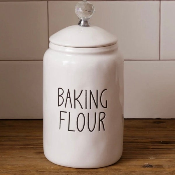 Ceramic Flour Canister - Etsy