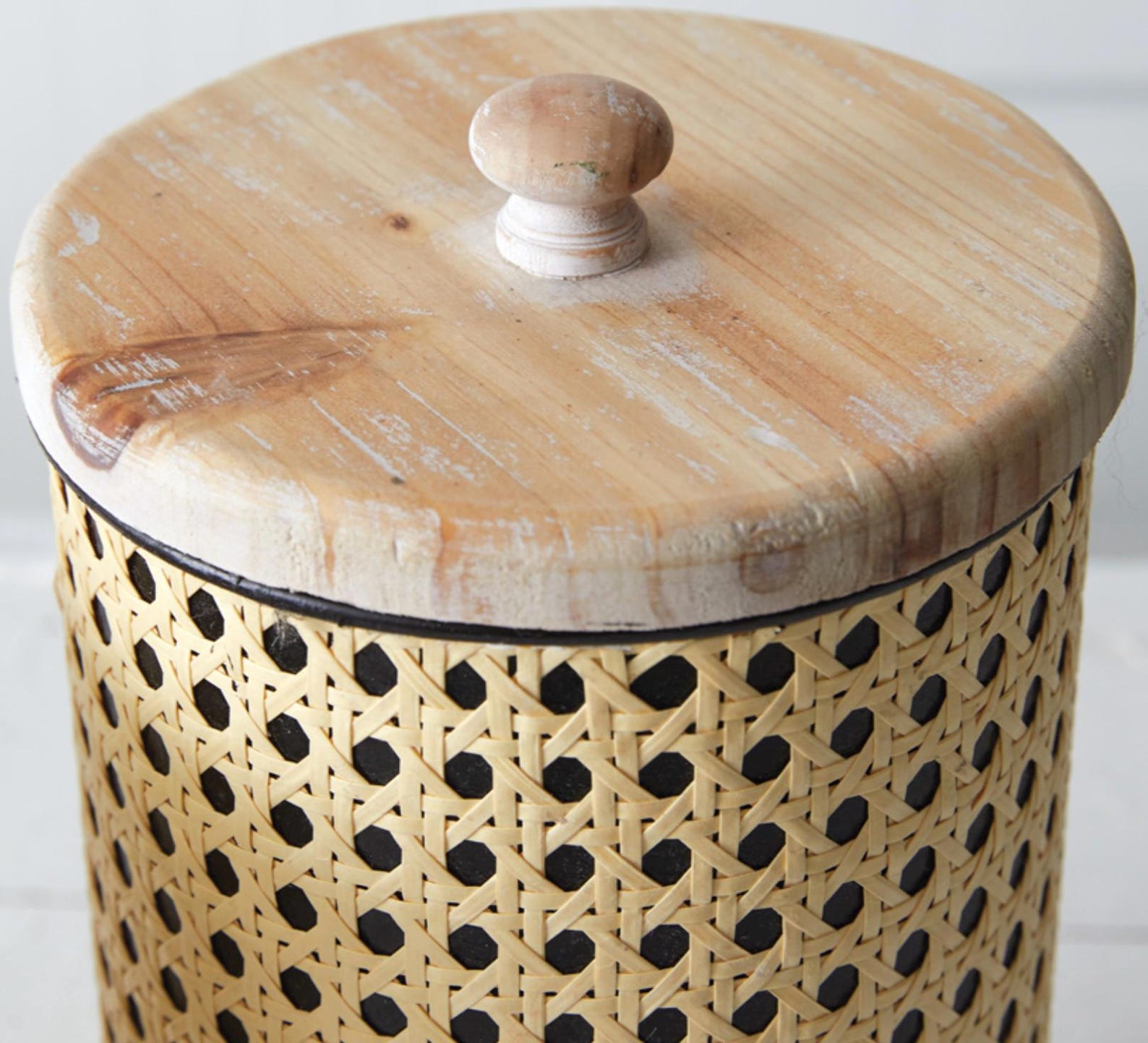 Set/2 Open Weave Cane Containers - Etsy