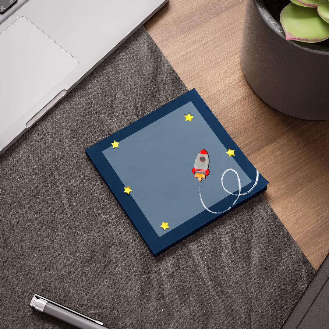Rocket Ship in Space Post-it® Note Pads - Etsy