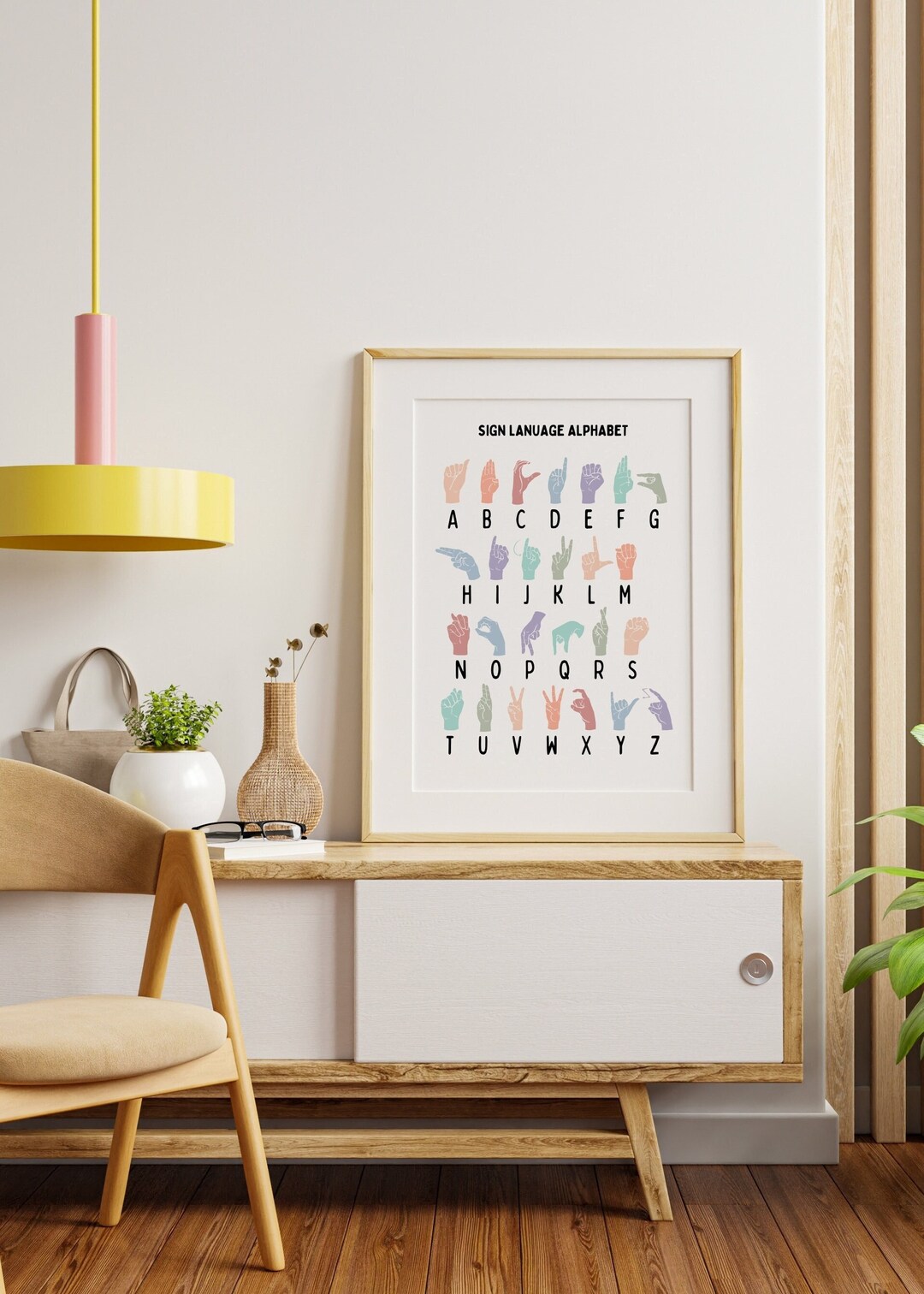 ASL Print, American Sign Language Alphabet Printable, Sign Language ...