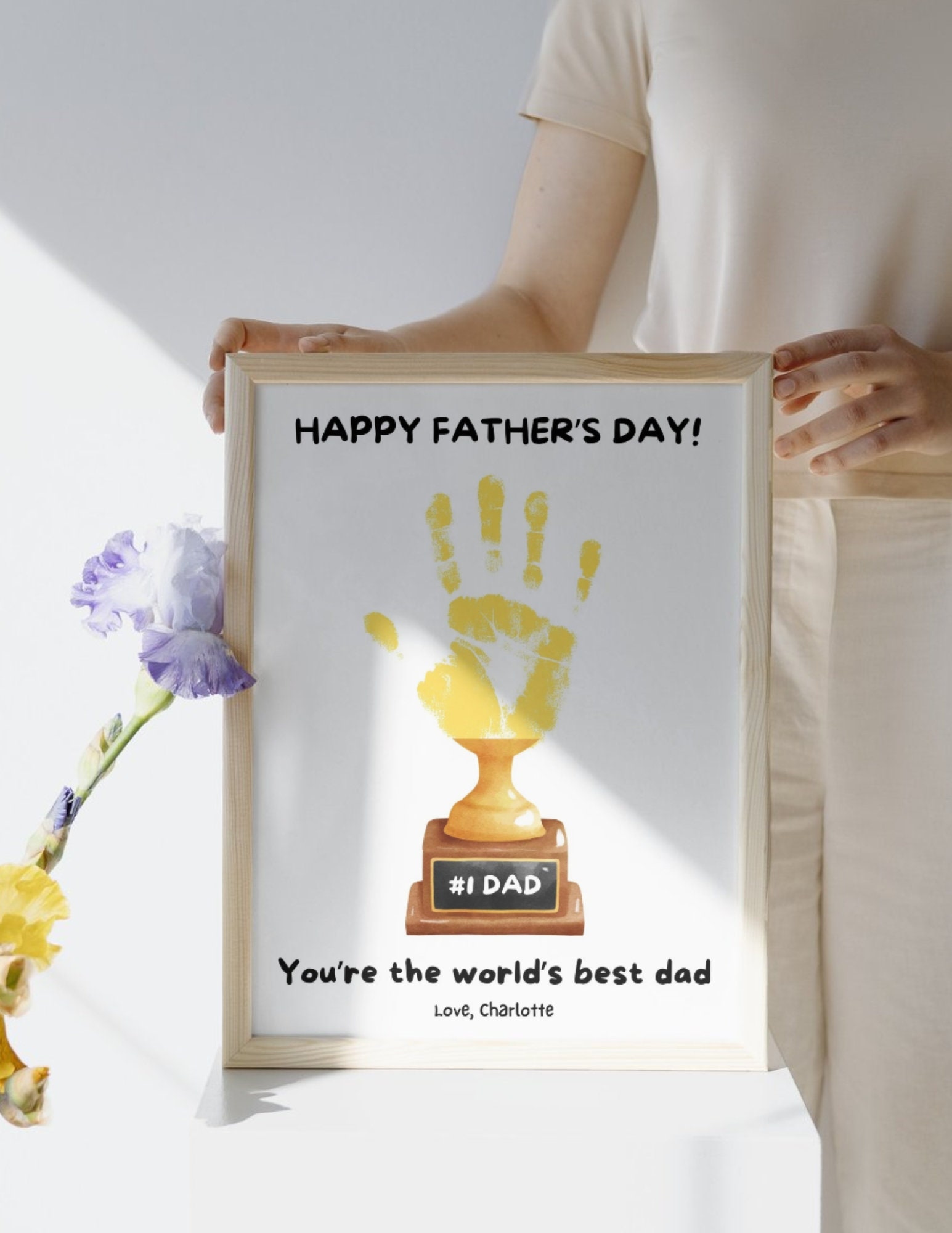 Fathers Day Handprint Craft DIGITAL DOWNLOAD, Fathers Day Gift, Fathers ...