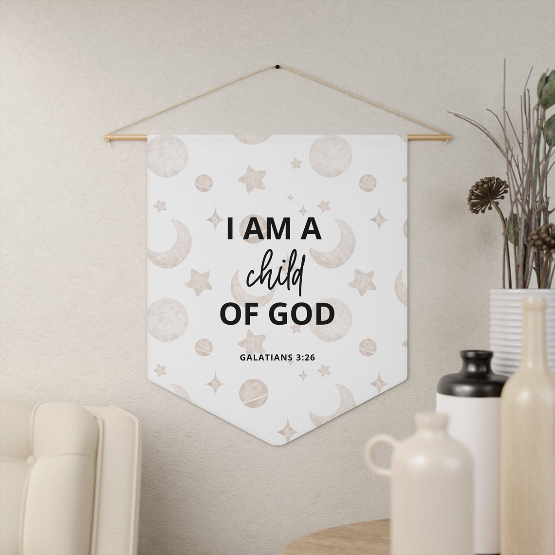 I Am A Child of God Nursery Pennant | Christian Baby Gift, Christian ...