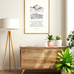 Luke 6:38, Bible Verse Art, Give and It Will Be Given to You (NIV ...