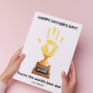 Fathers Day Handprint Craft DIGITAL DOWNLOAD, Fathers Day Gift, Fathers ...