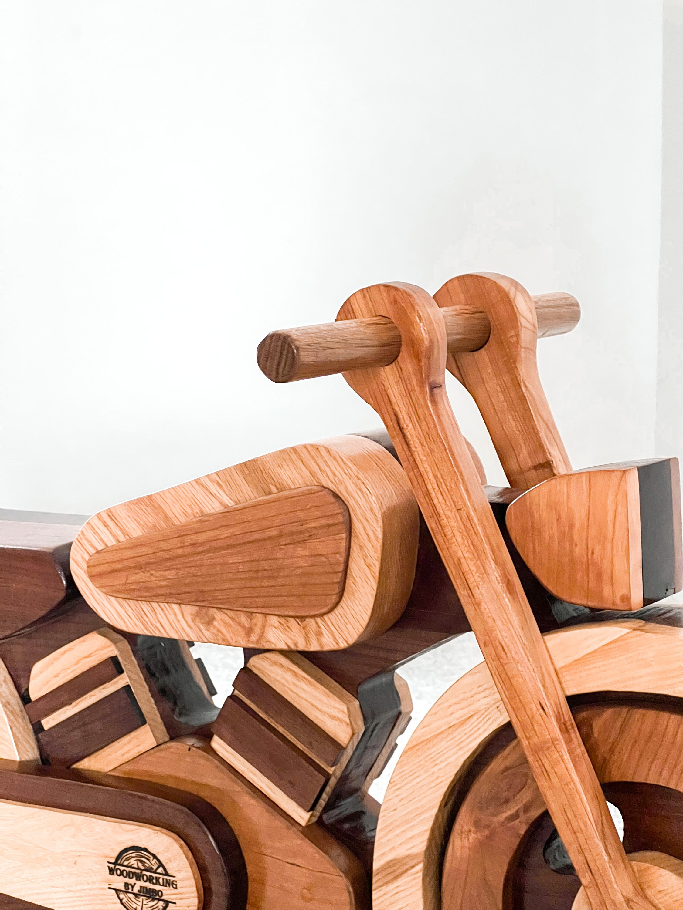 Handcrafted Wooden Rocking Motorcycle - Oak, Cherry, and Walnut - Etsy