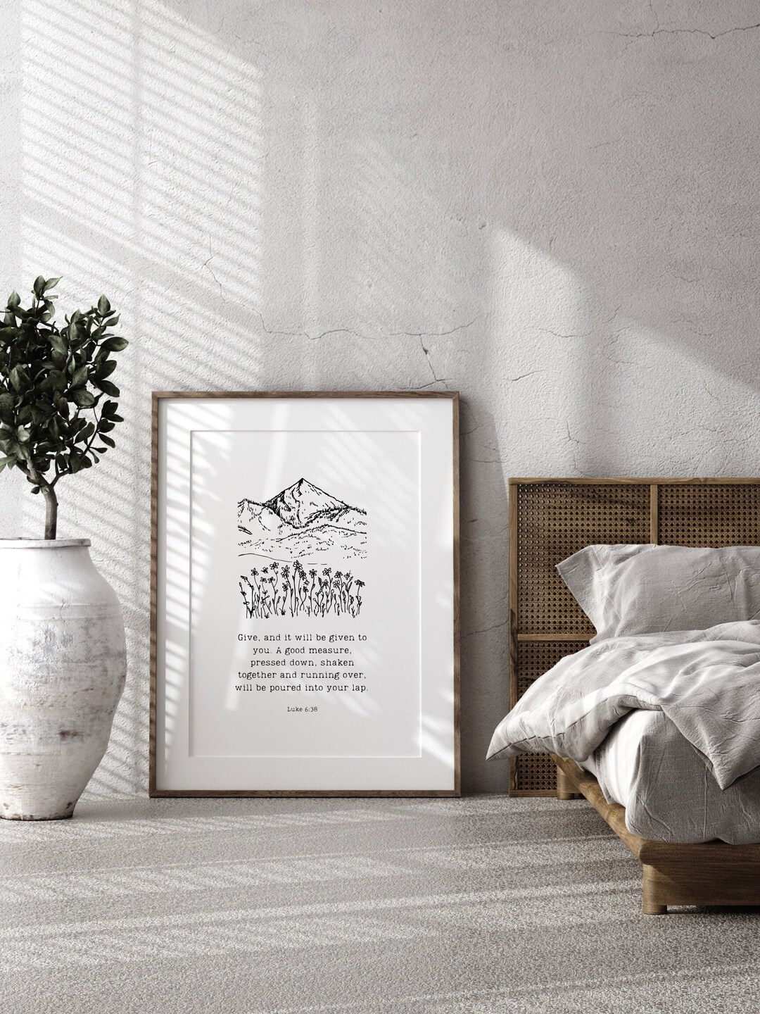 Luke 6:38, Bible Verse Art, Give and It Will Be Given to You (NIV ...