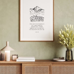 Luke 6:38, Bible Verse Art, Give and It Will Be Given to You (NIV ...