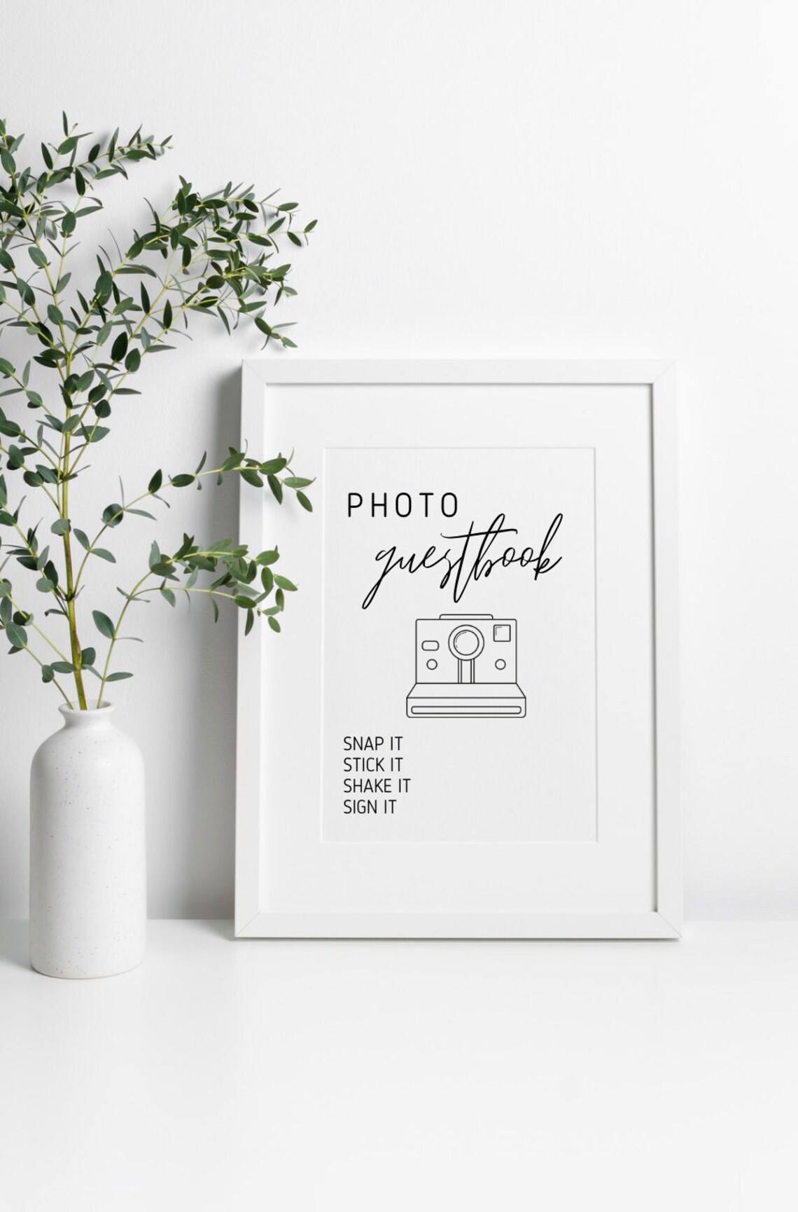 Instant Download Photo Booth Station Guest Book, Polaroid Wedding Sign ...
