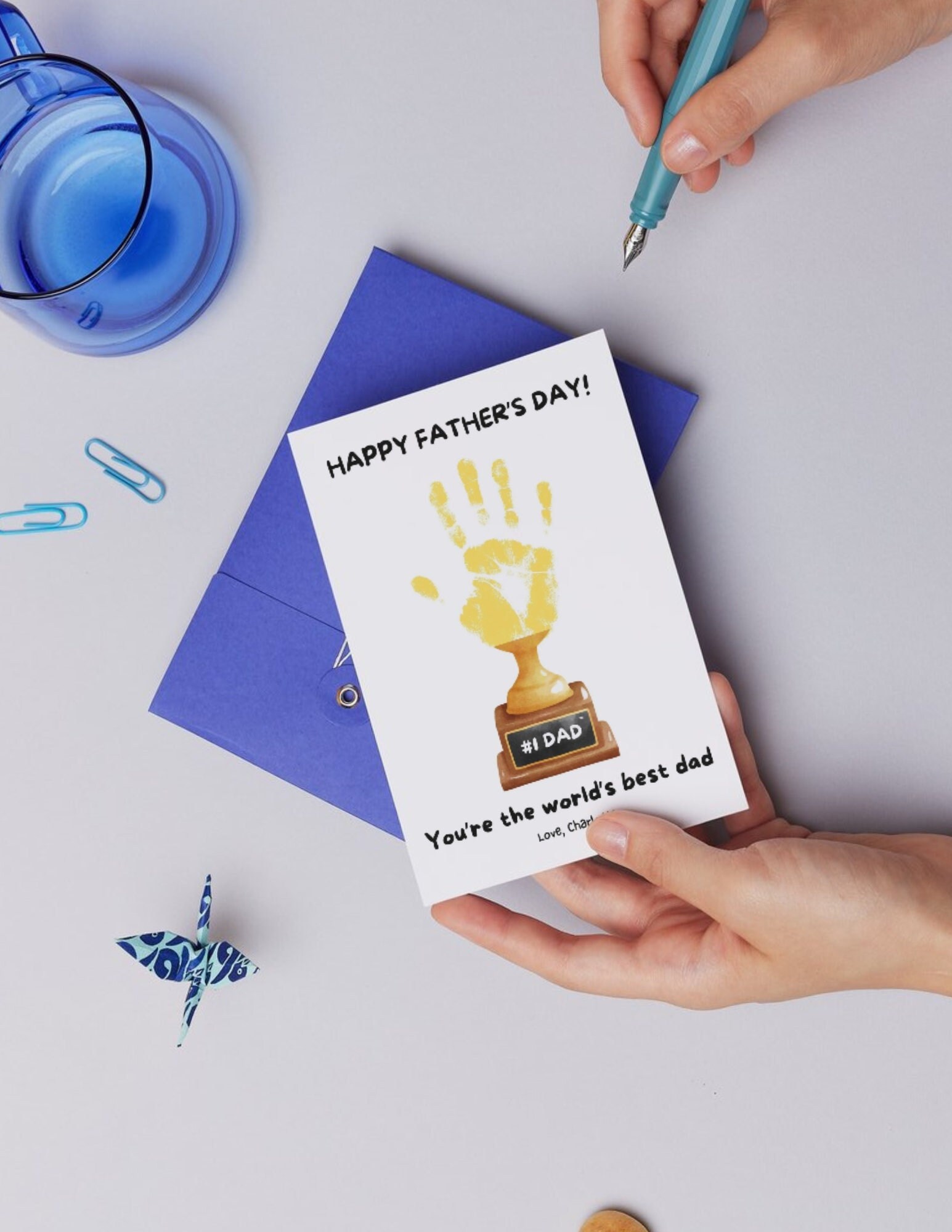 Fathers Day Handprint Craft DIGITAL DOWNLOAD, Fathers Day Gift, Fathers ...