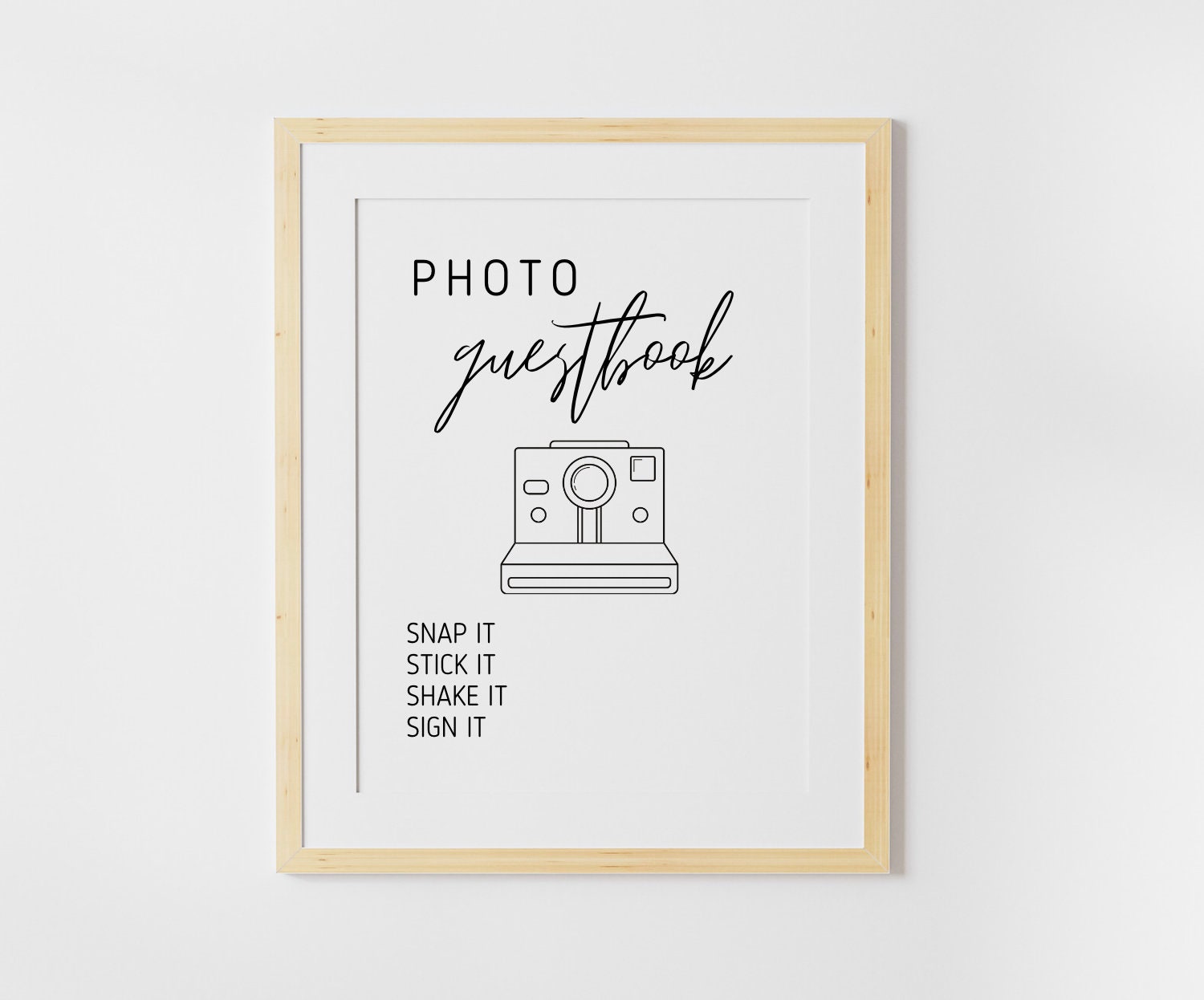 Instant Download Photo Booth Station Guest Book, Polaroid Wedding Sign ...