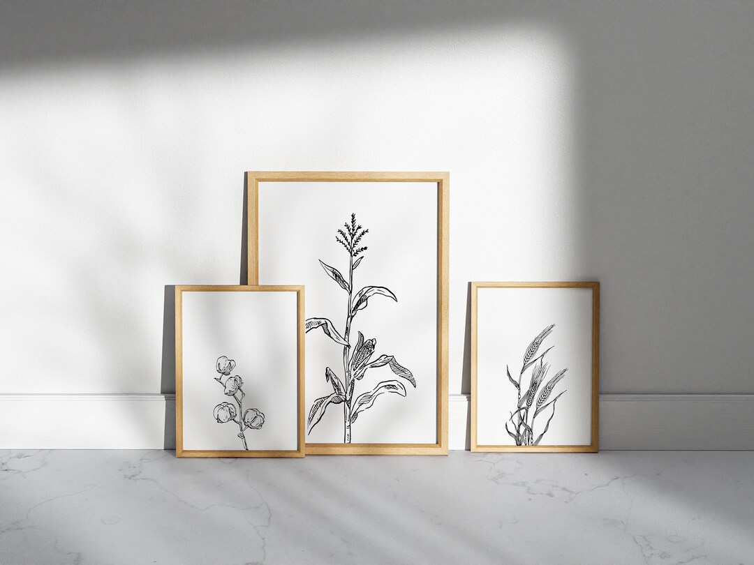 Set of 3 Fall Prints, Minimalist Fall Wall Art, Autumn Printable, Fall ...