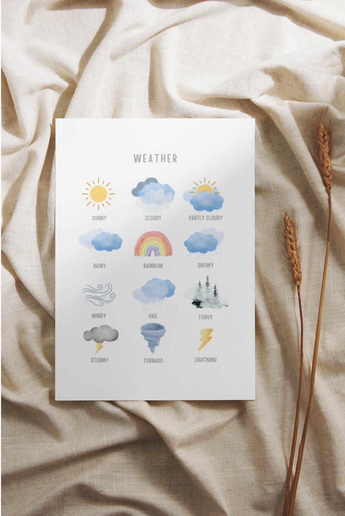 Weather Chart, Education Printable, Homeschool Resources, Learning ...