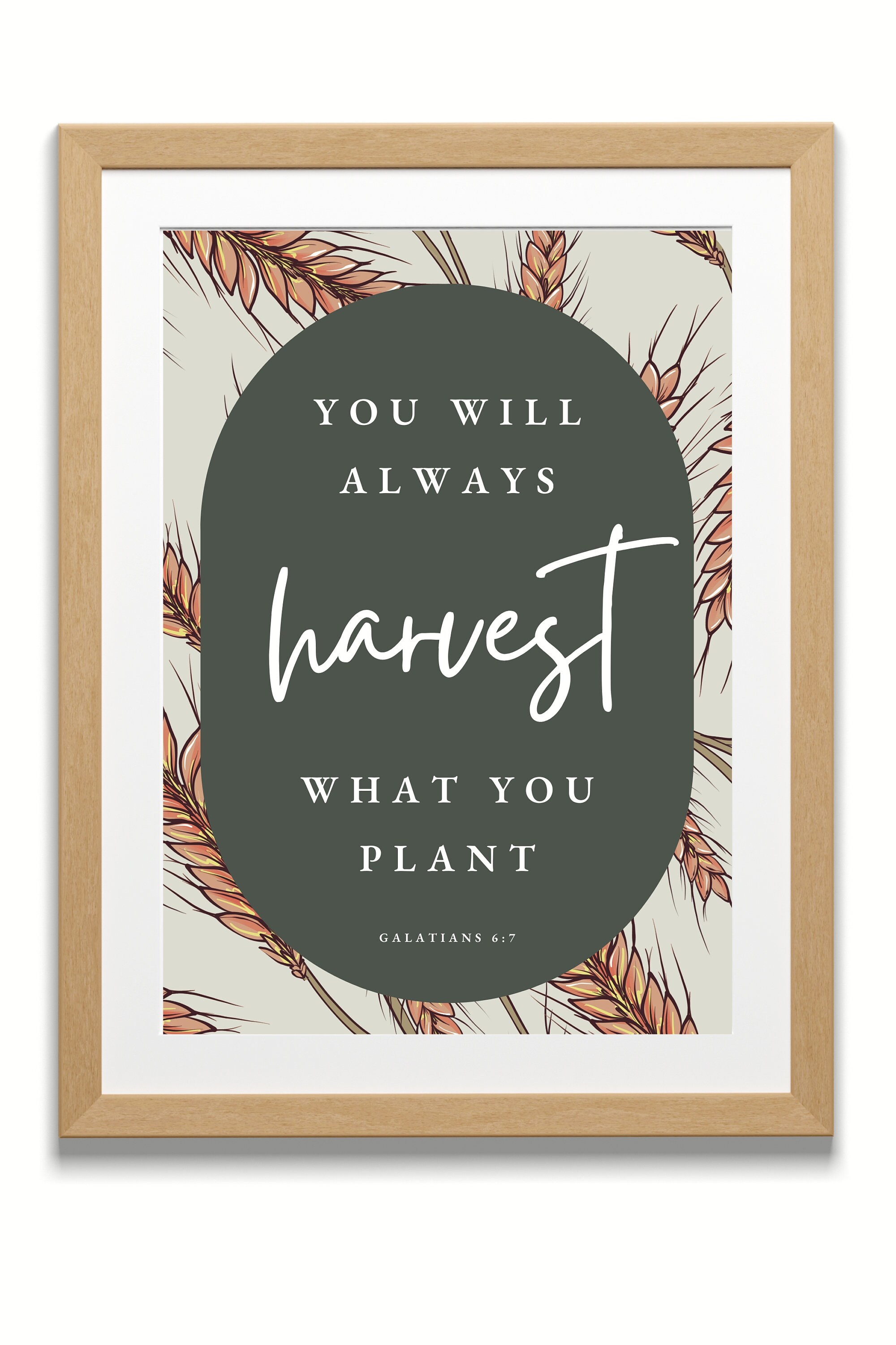 Cozy Fall Printable, Autumn Bible Verse Galatians 6:7, Sowing and ...