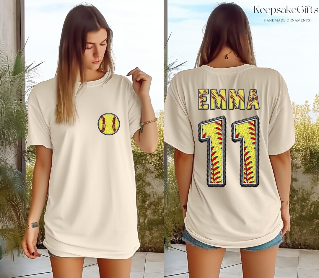 Custom Softball Name and Number Shirt, Game Day Shirt, Softball Shirt ...