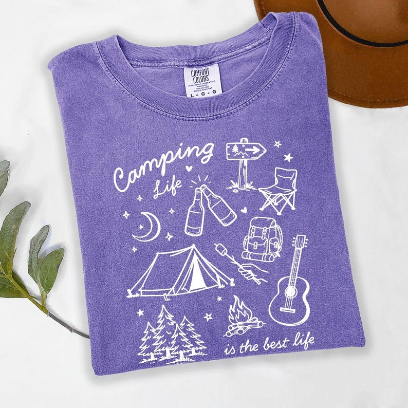 Comfort Colors® Camping Life Shirt, Camping Shirt Women, Outdoor ...