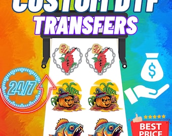 Custom DTF Transfer Gang Sheet: Full Color Ready to Press Heat Transfer - Etsy