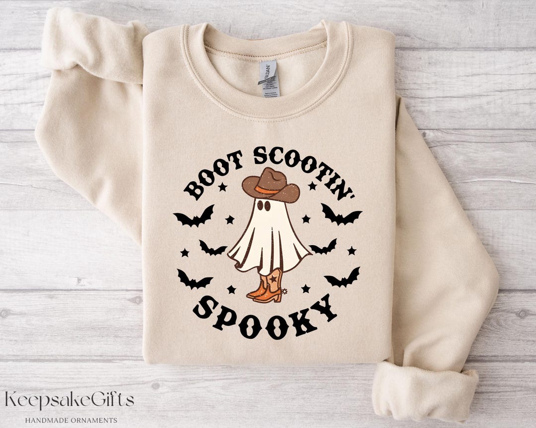 Cowboy Ghost Sweatshirt: Boot Scootin' Western Halloween Style - Etsy