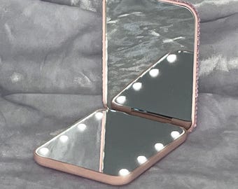 Rhinestone LED Light up Compact Mirror - Etsy