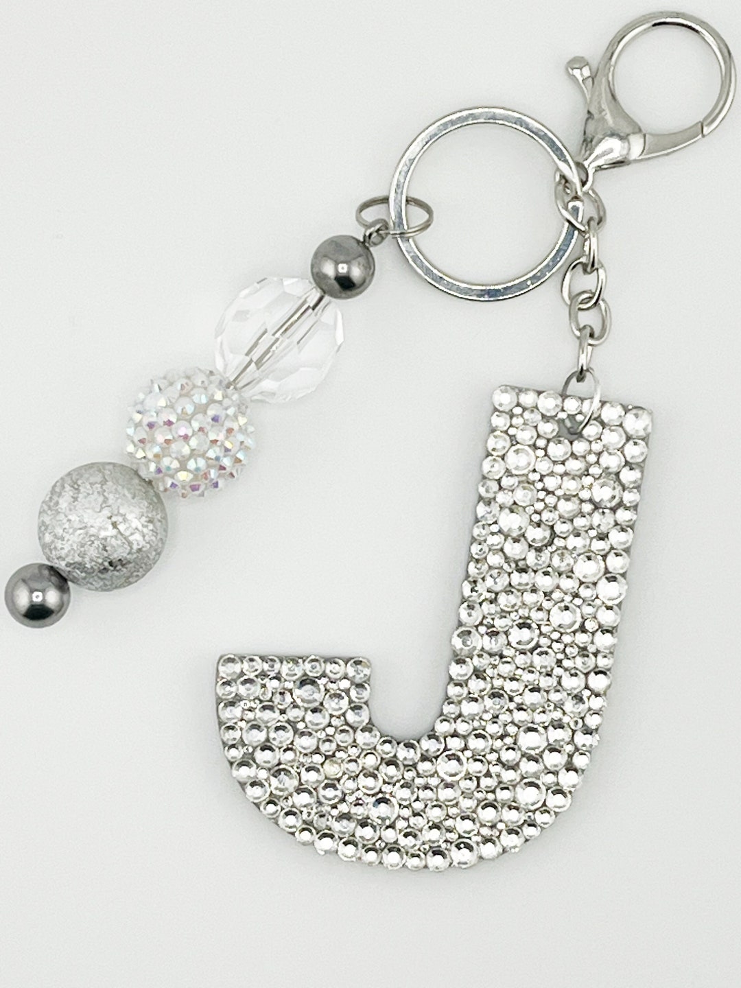 Bling Letter Keychain, Rhinestone Letter Keychain, Handbag Bling ...