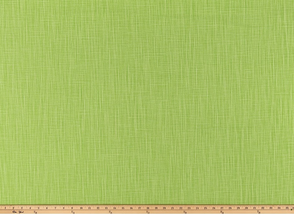 Lime Green Solid Linen Look Fabric, Cotton Slub Canvas, Premier Prints ...