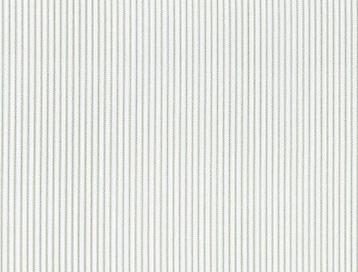 Pine Green & White Ticking Stripe Fabric, Crafts, Pillows, Totes, Home ...