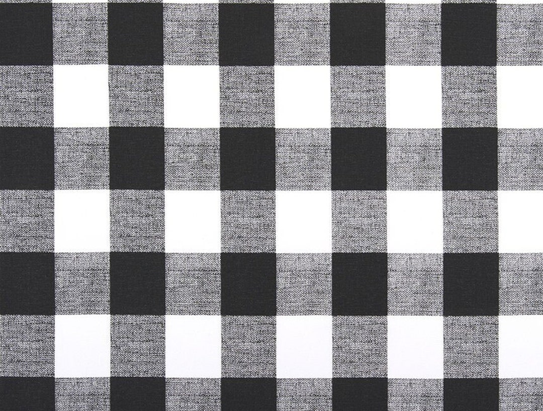 Black & White Buffalo Plaid, Check Fabric, Premier Prints Anderson ...