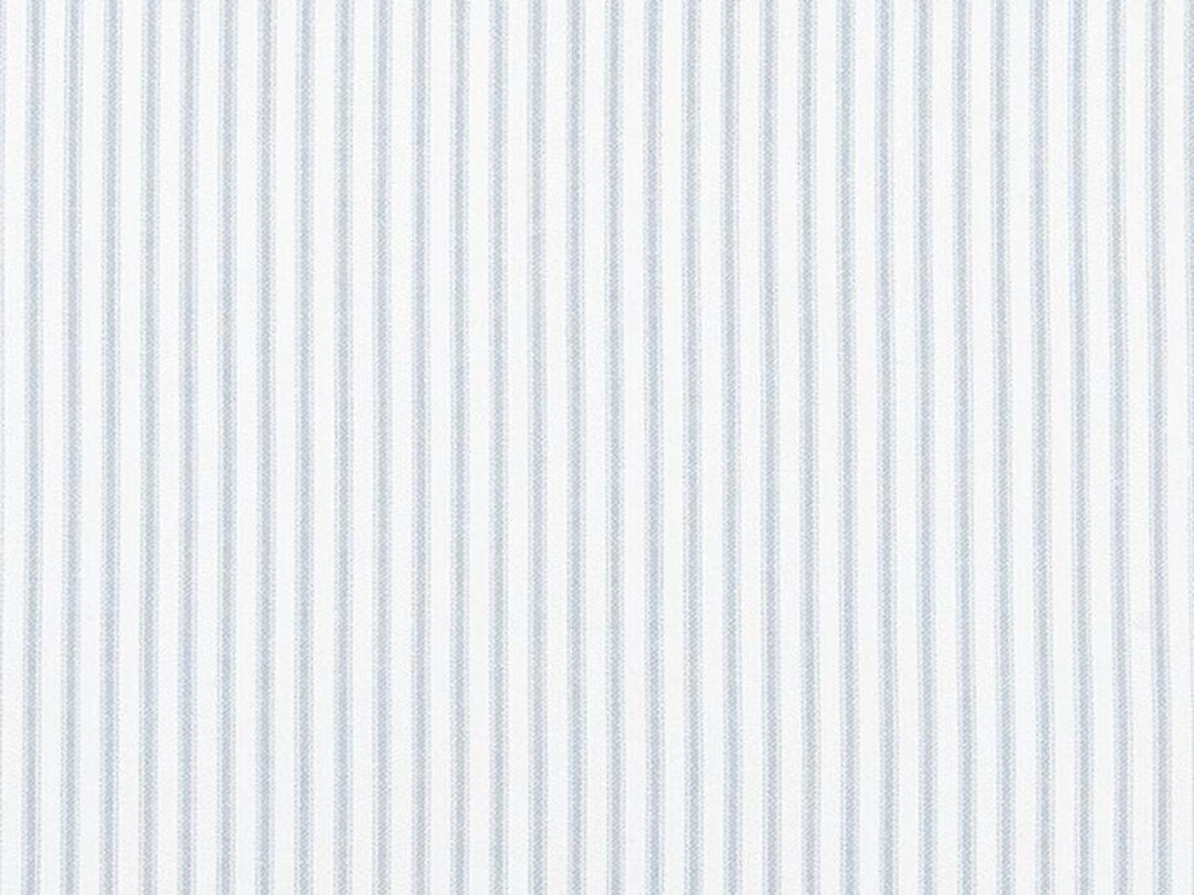 Weathered Blue & White Ticking Stripe Fabric, Striped Drapery ...