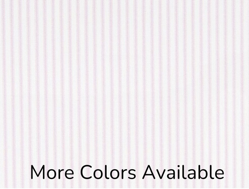 Light Pink & White Ticking Stripe Fabric, Bella Pink, Striped Drapery ...