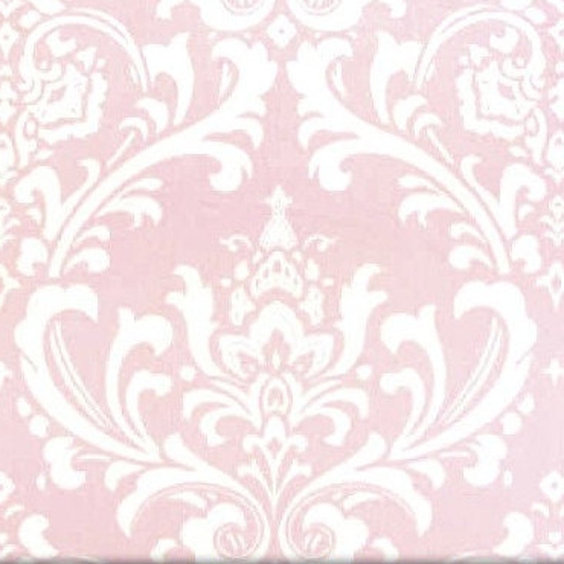 Pink Damask Fabric - Etsy
