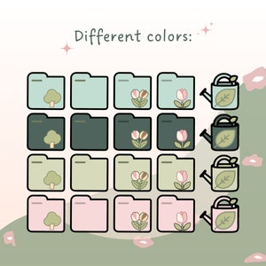 Matcha Cat Desktop Icons: 80+ Green Boho Folder Icons (PNG & ICO) - Etsy