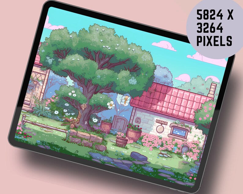 Pink Cottagecore Wallpaper Pastel Wallpaper Pink Desktop - Etsy