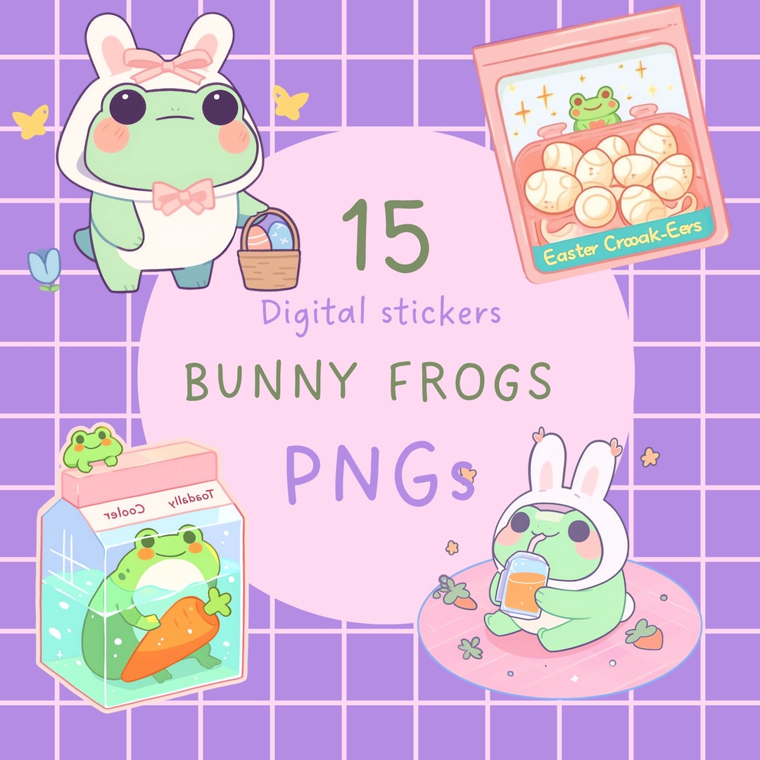 Frog Png Kawaii Food Sticker Easter Frog Png Anime Sticker Kawaii Frog ...