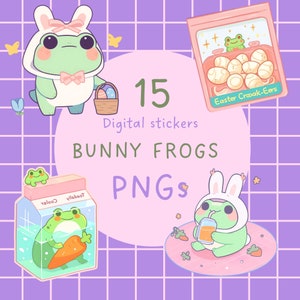 Frog Png Kawaii Food Sticker Easter Frog Png Anime Sticker Kawaii Frog ...