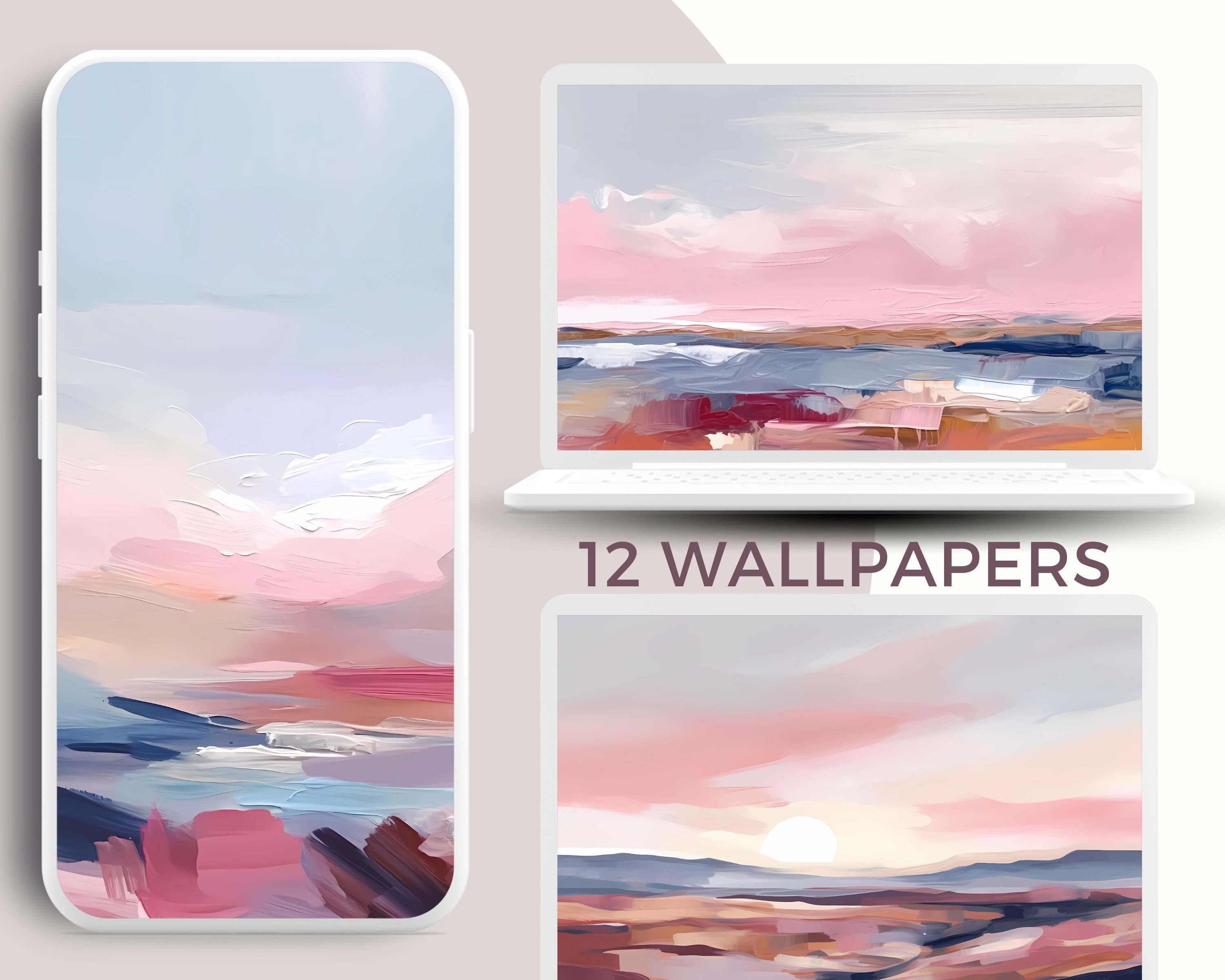 Abstract Landscape Wallpaper Art Desktop Wallpapers Mac - Etsy