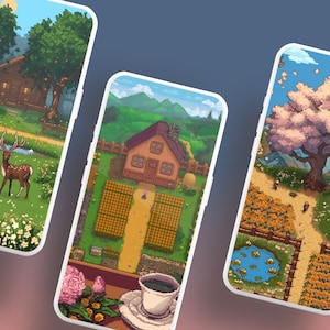 Stardew Valley Wallpaper Set, Cozy Phone & Desktop Backgrounds (digital ...