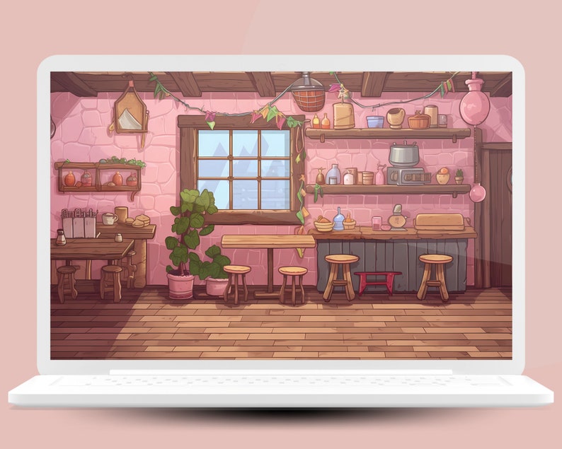 Pink Cottagecore Wallpaper Pastel Wallpaper Pink Desktop - Etsy