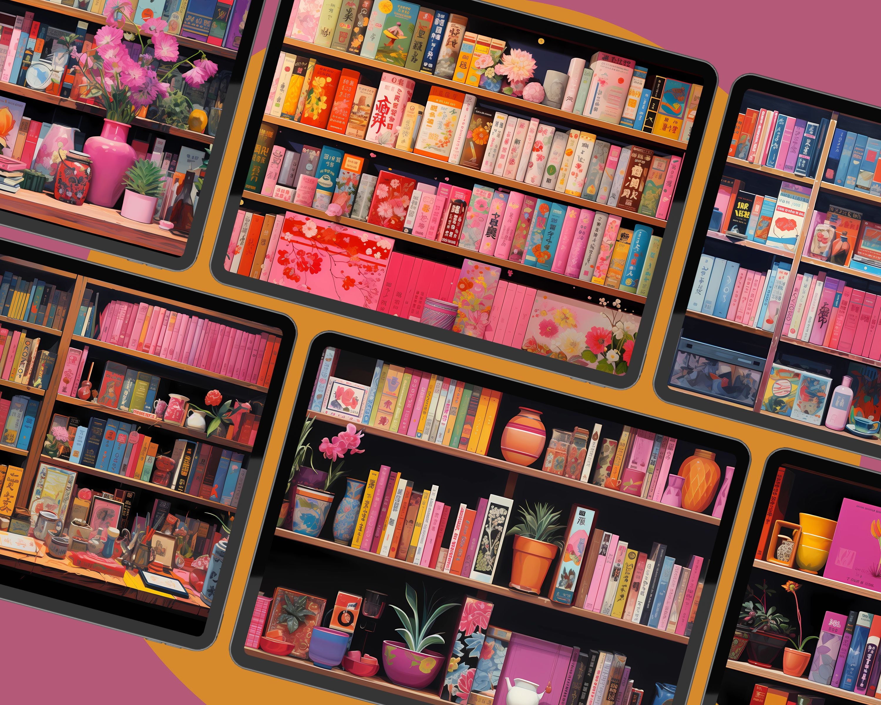Lofi Wallpaper Book Wallpaper Lofi Twitch Overlay Lofi - Etsy