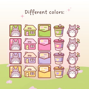 Totoro Icons Desktop Cherry Blossom Icons Cozy Desktop Aesthetic ...