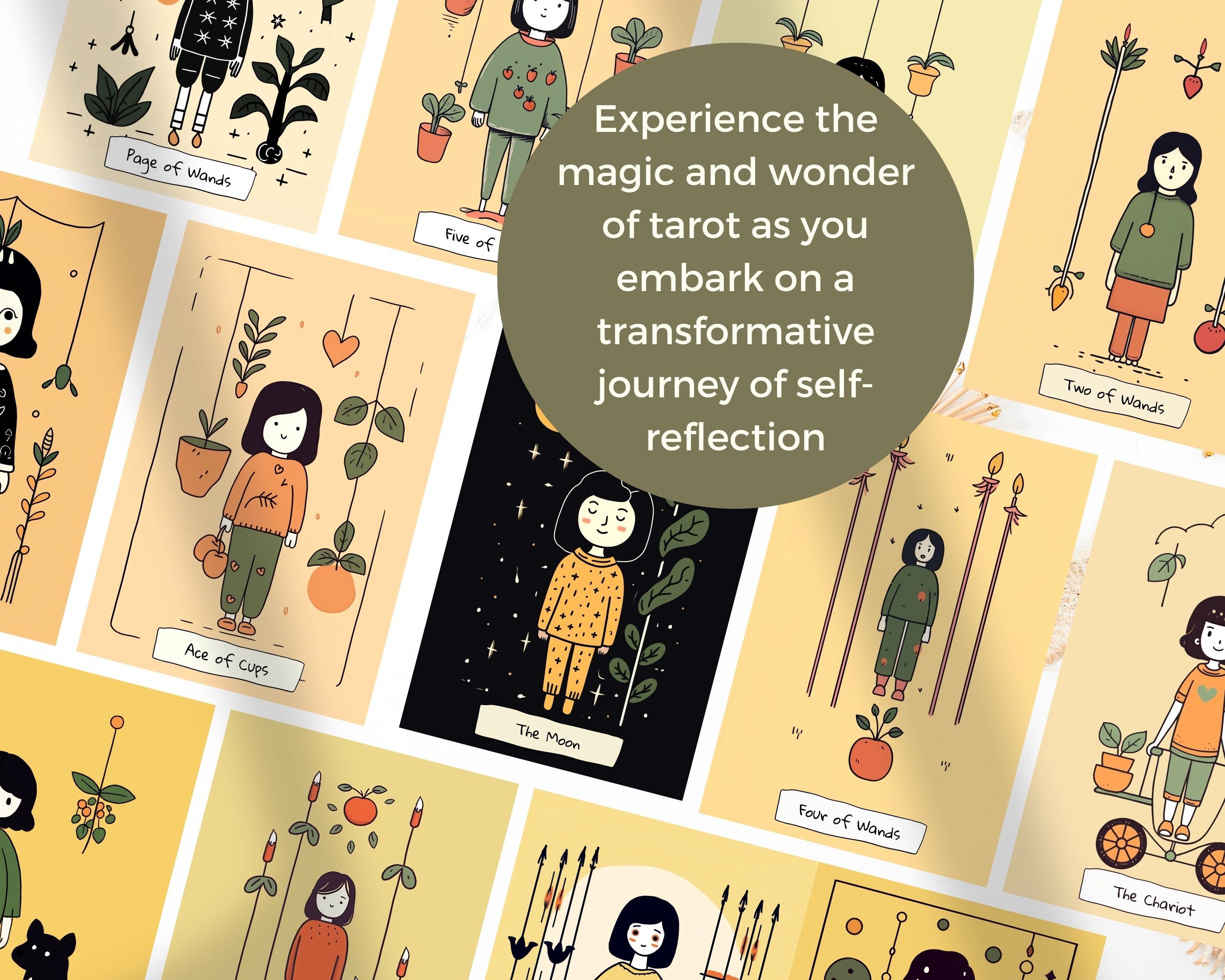 78 Card Tarot Deck Printable Quirky 78 Cards Tarot Deck - Etsy