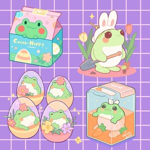 Frog Png Kawaii Food Sticker Easter Frog Png Anime Sticker Kawaii Frog ...