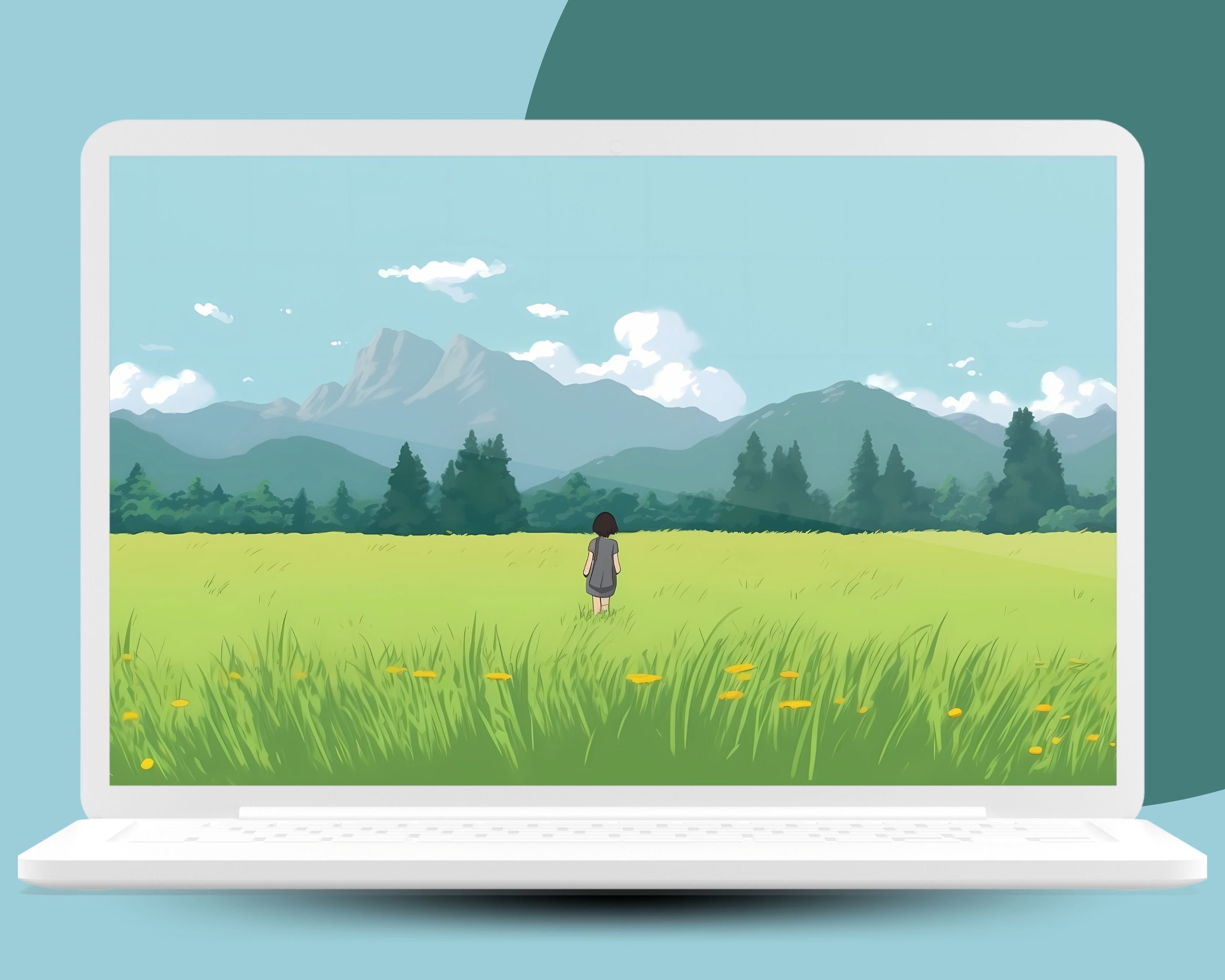 Desktop Wallpaper Minimalist Studio Ghibli Wallpaper Anime - Etsy UK