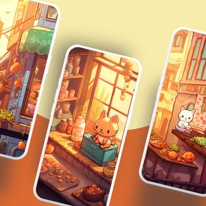 Cozy Cat Wallpaper Pastel Wallpaper Lofi Desktop Wallpaper Kawaii Cat ...
