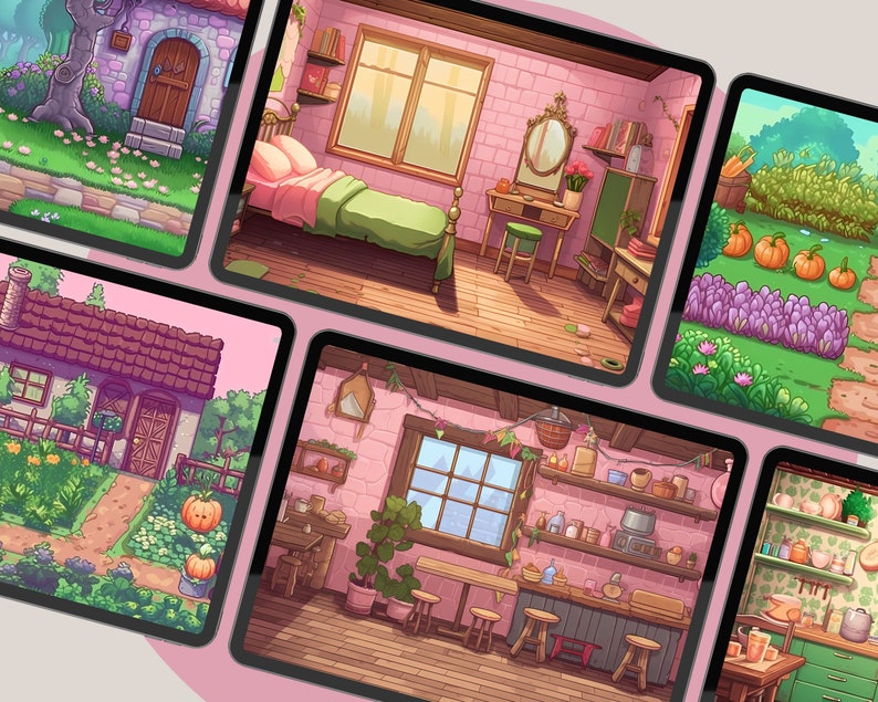 Pink Cottagecore Wallpaper Pastel Wallpaper Pink Desktop - Etsy